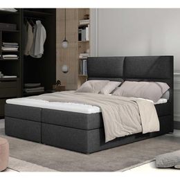 Pharao24.de Bettgestell Doppelbett in Dunkelgrau 3 cm Bodenfreiheit