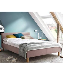 Pharao24.de Stoffbett in Altrosa Skandi Design