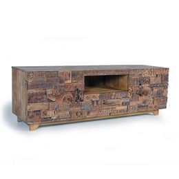 Pharao24.de TV Lowboard Lowboard aus Massivholz mit einem offenen Gerätefach