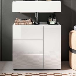 Pharao24.de Badezimmer Schrank in modernem Design zwei Drehtüren