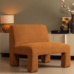 Pharao24.de Sessel Wohnzimmer Sessel aus Webstoff in Ocker