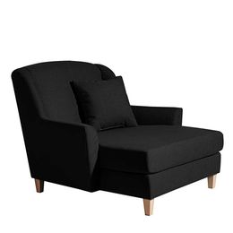 Pharao24.de Bigsessel schwarz im Landhausstil Flachgewebe und Buche