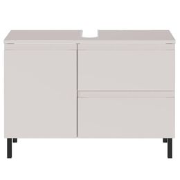 Pharao24.de Waschtischunterschrank Badunterschrank in Hellgrau 80 cm breit