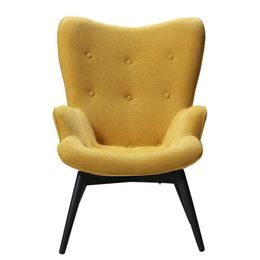 Pharao24.de Polstersessel in Gelb Webstoff Skandi Design