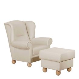 Pharao24.de Kunstleder Polstersessel mit Armlehnen Beige