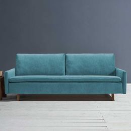 Pharao24.de Bettsofa Petrol Made in Germany Rücken Klappmechanik