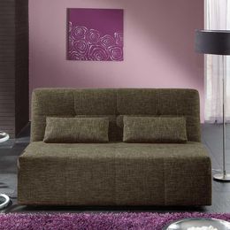 Pharao24.de Modernes Faltsofa in Braun meliert Bettkasten