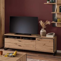 Pharao24.de Fernsehunterschrank in Eichefarben 60 cm hoch