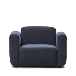 Pharao24.de Einzelsessel Dunkelblau in modernem Design 40 cm Sitzhöhe