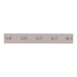 Pharao24.de Garderobenhakenleiste aus Stahl in Taupe pulverbeschichtet 70 cm breit