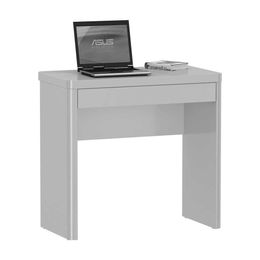 Pharao24.de Schreibtisch in Weiß Hochglanz 80 cm breit