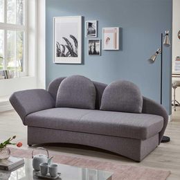 Pharao24.de Sofabett in Grau Bettkasten