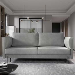 Pharao24.de Sofa Couch aus Velours mit Armlehnen