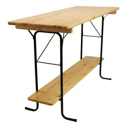 Pharao24.de Garten Stehtisch klappbar Massivholzplatte und Metallgestell