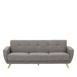 Pharao24.de Zweisitzer Schlafsofa grau mit Rücken Klappmechanik 230 cm breit