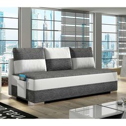 Pharao24.de Schlafsofa Sofa aus Webstoff und Kunstleder