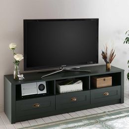 Pharao24.de TV Möbel in Dunkelgrün Landhaus Design