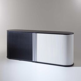 Pharao24.de Rolladenschrank in Schwarz und Weiß Büro (zweiteilig)