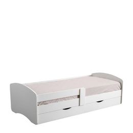 Pharao24.de Stauraum Bett in Weiß 205x91 cm