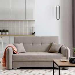 Pharao24.de Schlafsofa Zweisitzer Sofa mit Schlaffunktion und Armlehnen