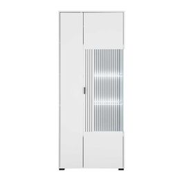 Pharao24.de Schrank Vitrine in modernem Design Weiß