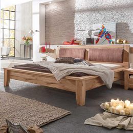 Pharao24.de Komfortbett mit gepolstertem Kopfteil Eiche