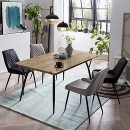 Pharao24.de Esszimmer Komplett inklusive vier Stühle Skandi Design (fünfteilig)