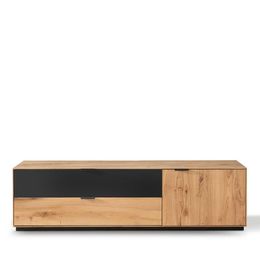 Pharao24.de Fernseher Schrank aus Wildeiche Massivholz zwei Schubladen
