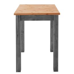 Pharao24.de Kiefernholz Bartisch in Grau und Laugenfarben 103 cm hoch