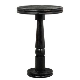 Pharao24.de Schwarzer Partytisch im Vintage Look Mangobaum Massivholz