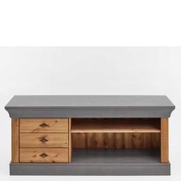 Pharao24.de TV Lowboard aus Kiefer teilmassiv drei Schubladen