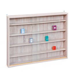 Pharao24.de Sammler Wandvitrine in Eiche Sonoma 80 cm breit