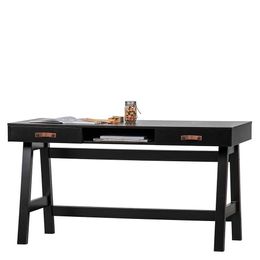 Pharao24.de Jugendzimmer Arbeitstisch in modernem Design Schwarz