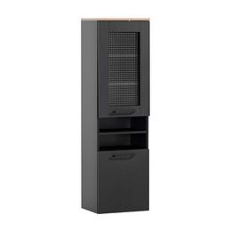 Pharao24.de Badschrank mit Metallgriffen zwei offenen Fächern