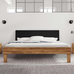 Pharao24.de Doppelbett aus Wildeiche teilmassiv modern