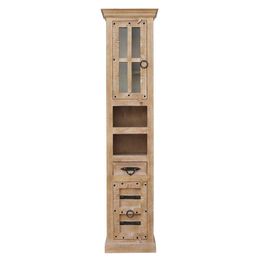 Pharao24.de Bad Hochschrank aus Mangobaum Massivholz Shabby Chic Stil