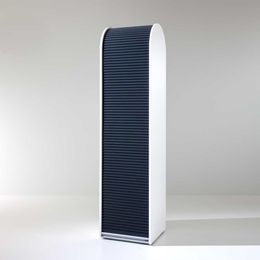 Pharao24.de Aktenschrank mit Rollade Schwarz Weiß