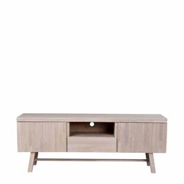 Pharao24.de TV Board aus Eiche Massivholz White Wash geölt und gebürstet