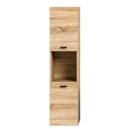 Pharao24.de Badmidischrank Badezimmerschrank mit einem offenen Fach 133 cm hoch