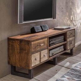 Pharao24.de TV Unterschrank im Loft Design Mangobaum Recyclingholz