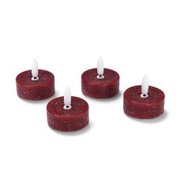 Tchibo - 4 LED-Echtwachs-Teelichter - rot
