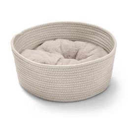 Tchibo - Tierkorb mit Kissen - beige