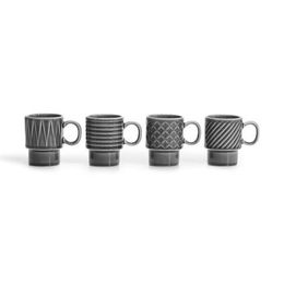 Tchibo - 4 Espresso-Tassen - grau
