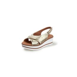 Peter Hahn - Sandale, gold, Gr. 40 - Leder