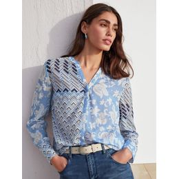 Peter Hahn - Bluse, blau, Gr. 52 / XXL - Baumwolle