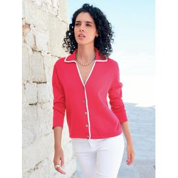Peter Hahn - Strickjacke 100% SUPIMA -Baumwolle, rot, Gr. 38 / S - Baumwolle