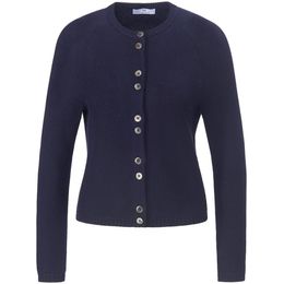 Peter Hahn - Strickjacke aus 100% SUPIMA -Baumwolle, blau, Gr. 44 / L - Baumwolle