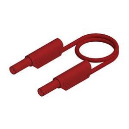 SKS Hirschmann Test & Measurement Sicherheitsmessleitung Silikon 16A Messing verzinnt 1m 1mm&sup2; Rot - MLS SIL WS 100/1 RED