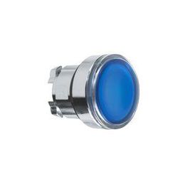 Schneider Electric Frontelement Leuchtdrucktaster blau, metall Ø22mm, tastend, IP 69(K) Tastend Drucktaster Blau/Metallic IP66 / IP67 / IP69 / IP69K 