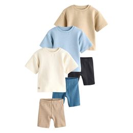 next Set Jungen Gr&ouml;&szlig;e 122 hellbeige / dunkelbeige / blau / hellblau